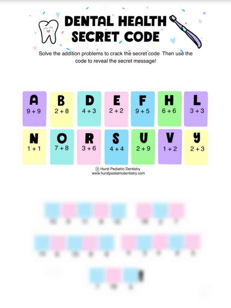 Dental Health Week Worksheets For Kids