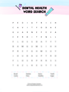 Dental Health Week Worksheets For Kids